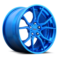 custom wheels & rims 2-piece blue black staggered spoke suppliers ...